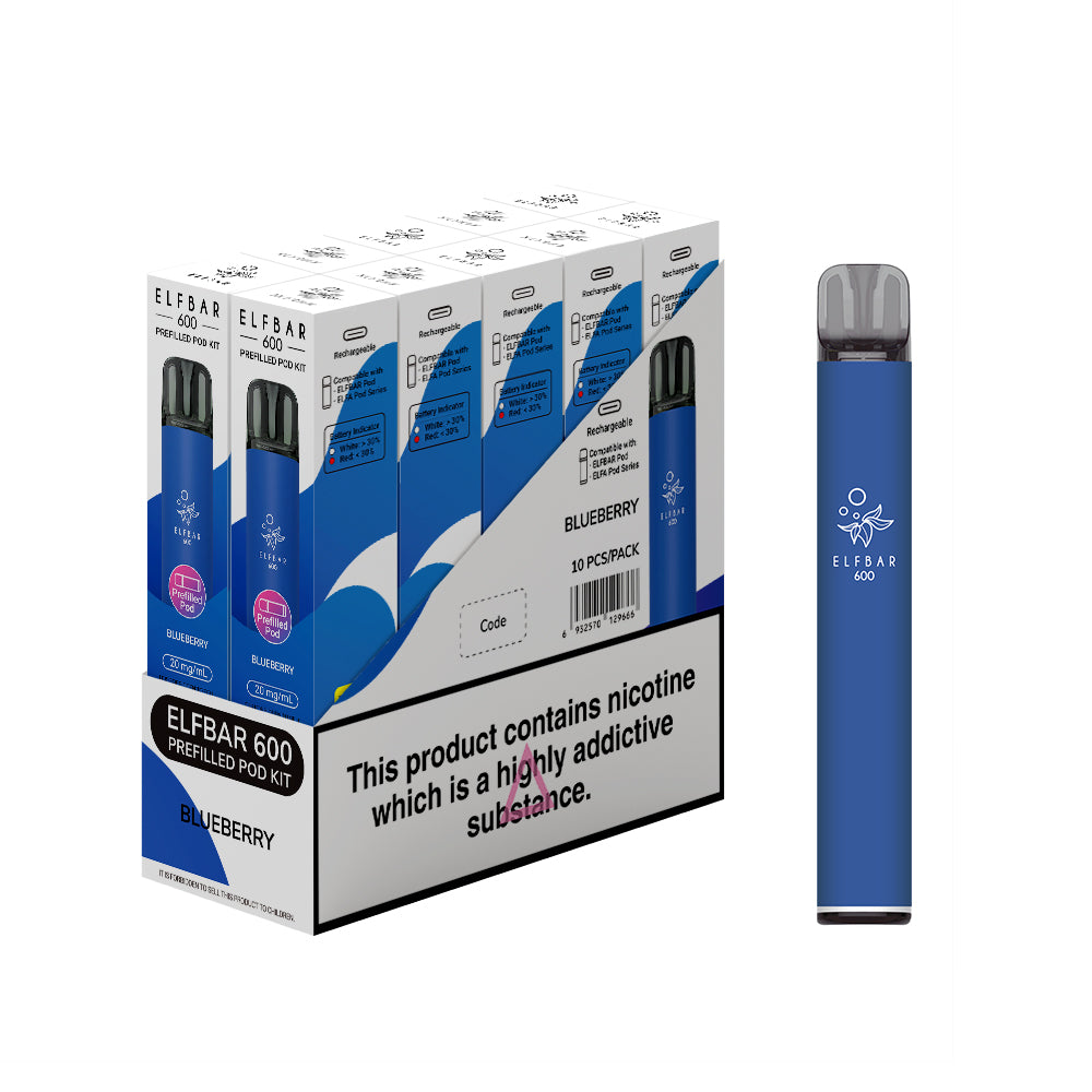 Elf Bar 600 Blueberry - Pre Filled Pod vape kit – Arcstrading
