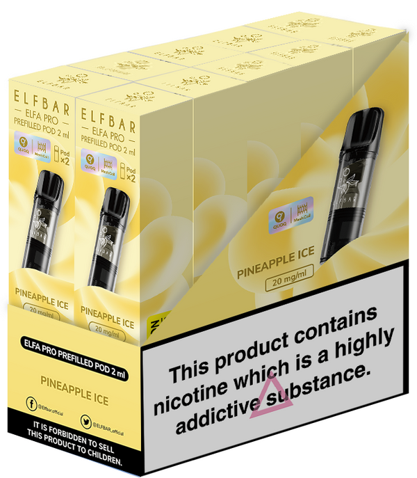 Elfa Pro Pods Refillable - Pineapple Ice Flavour 10 pack of 2 pods ...